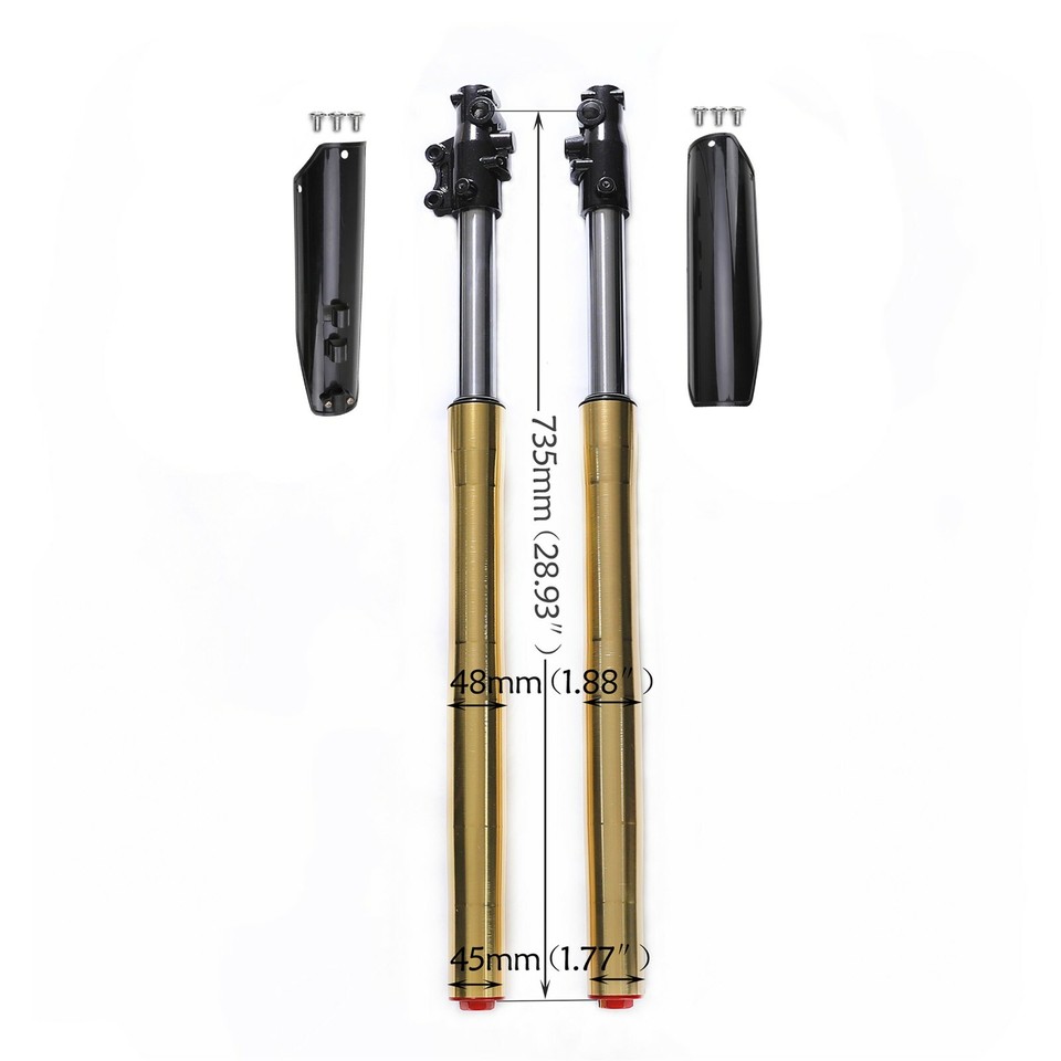45/48mm Front End Forks Shock Suspension Triple Tree Dirt Bike KLX110 ...