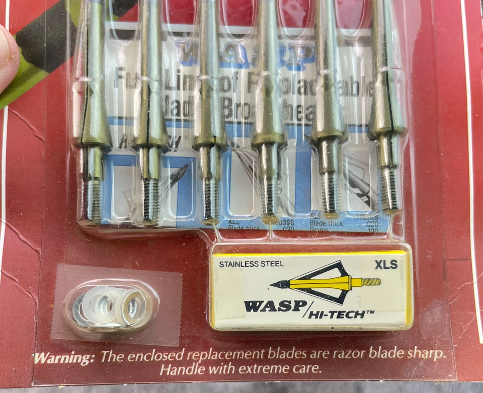 WASP Archery 100 Grain 3 Blade Broadheads 1103SS NOS | eBay