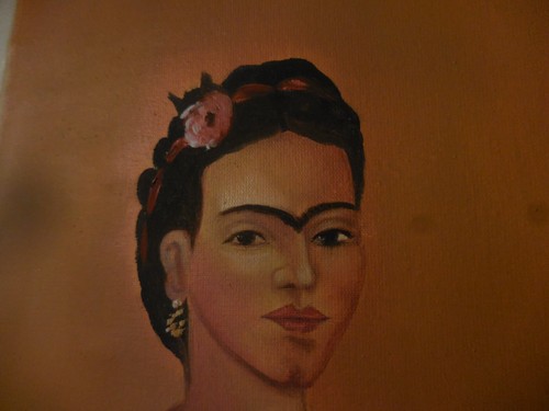 Large Vintage Oil on Canvas Painting of Freda Khola Signed Armando Romo ...