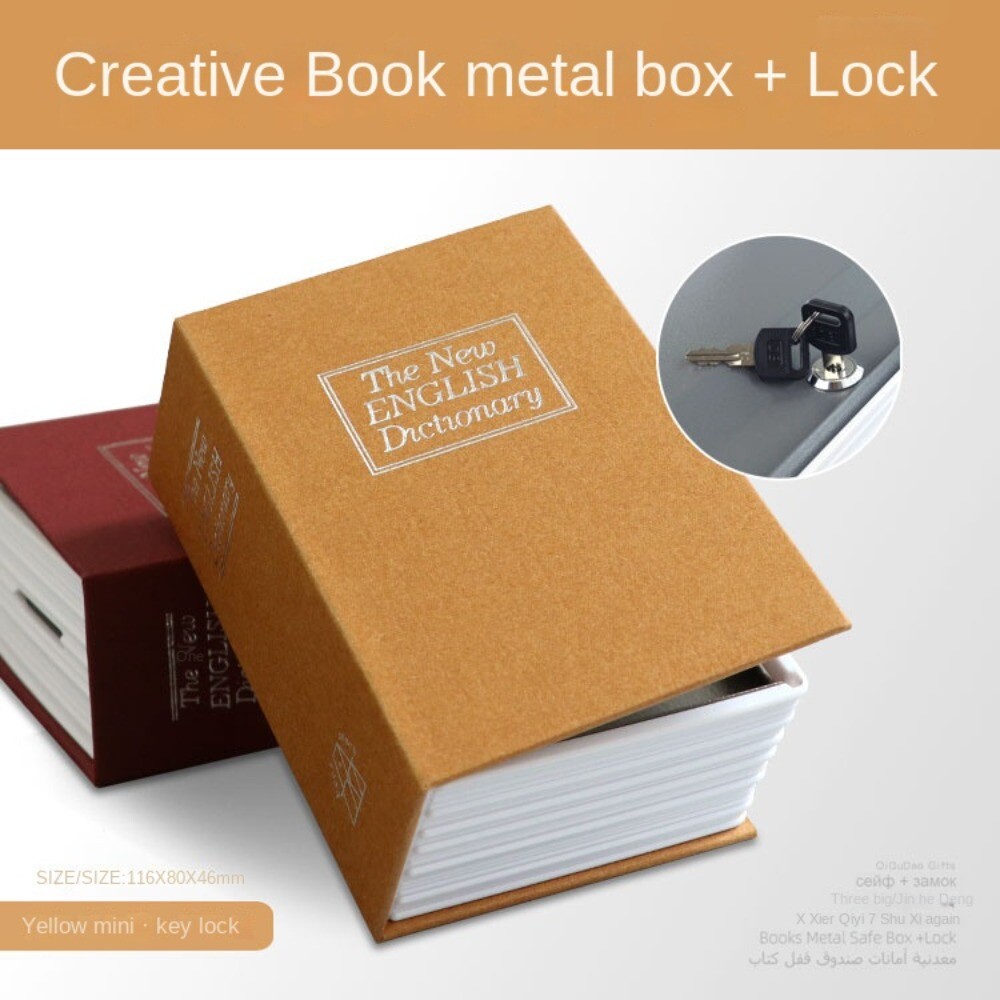 With Lock Safe Diversion Simulated Book Safe Metal Box Dictionary ...