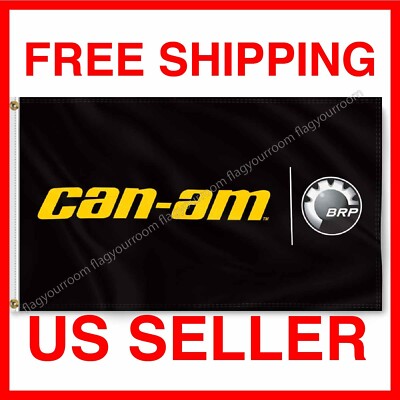Can-am BRP Motorcycle Banner 3x5ft Flag Bombardier Defender Maverick ...