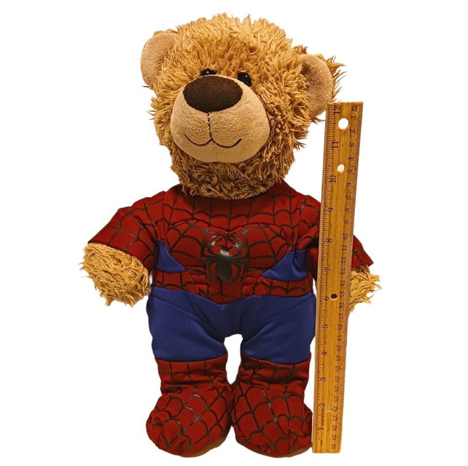 Build a Bear Teddy Bear 2012 Brown Marvel Spider-Man Spider Sense ...