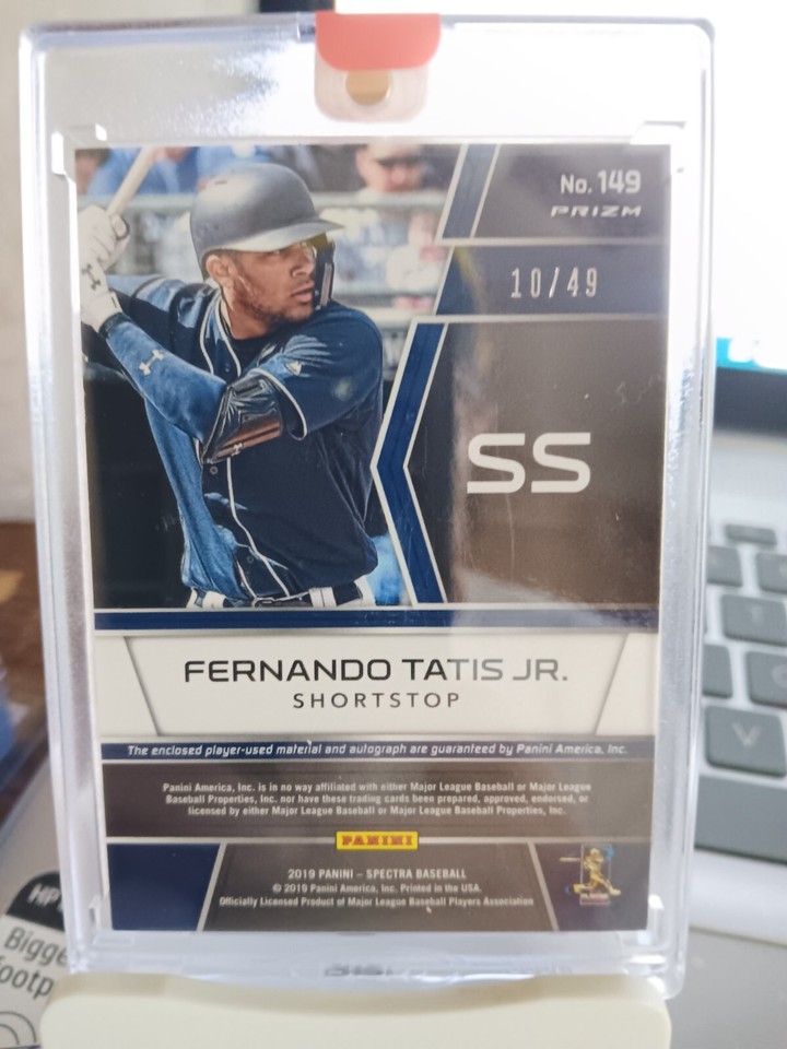 2019 Panini Spectra FERNANDO TATIS JR. Rookie Jersey Auto (on card) RC ...