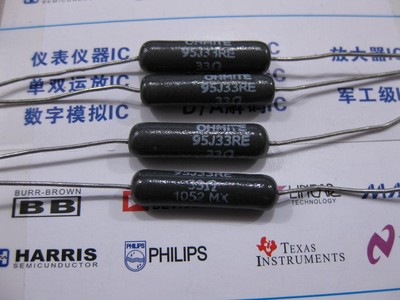 1x 33R 5W Vitreous enamel Molded axial terminal Resistors 33Ω 5% ...