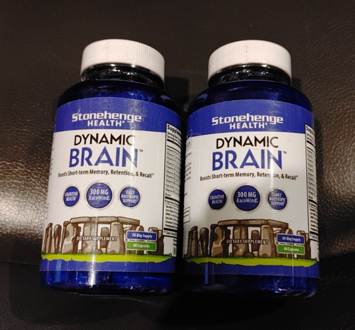Lot 2 Bottles Dynamic Brain Supplement Focus Memory 120 Capsules Exp ...