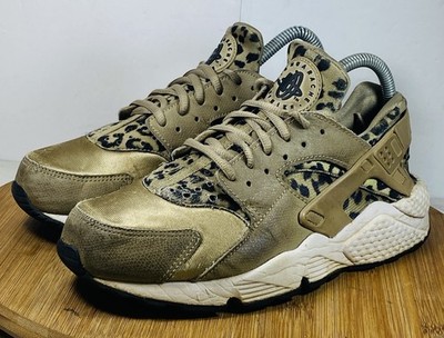 Nike Air Huarache Leopard Cheetah Animal Safari Print Khaki Black White ...