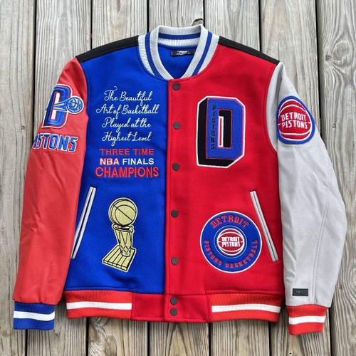 Pro Standard Men’s NBA Detroit Pistons Wool Varsity Jacket Large NWOT ...