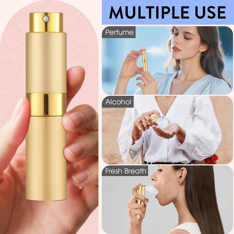 6 Pack 8ML Empty Perfume Atomizer Cologne Travel Spray Bottle for ...