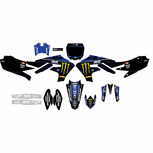 DCOR - 20-50-401 - 2021 Star Racing Yamaha Complete Graphics Kit, Black ...