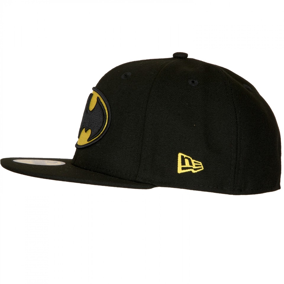 Batman Classic Logo New Era 59Fifty Fitted Hat Black | eBay