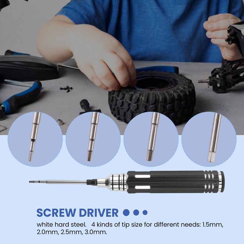 1X(4 in 1 Hexagon Head Hex Screw Driver Tools Set 1.5-3mm fr RC ...