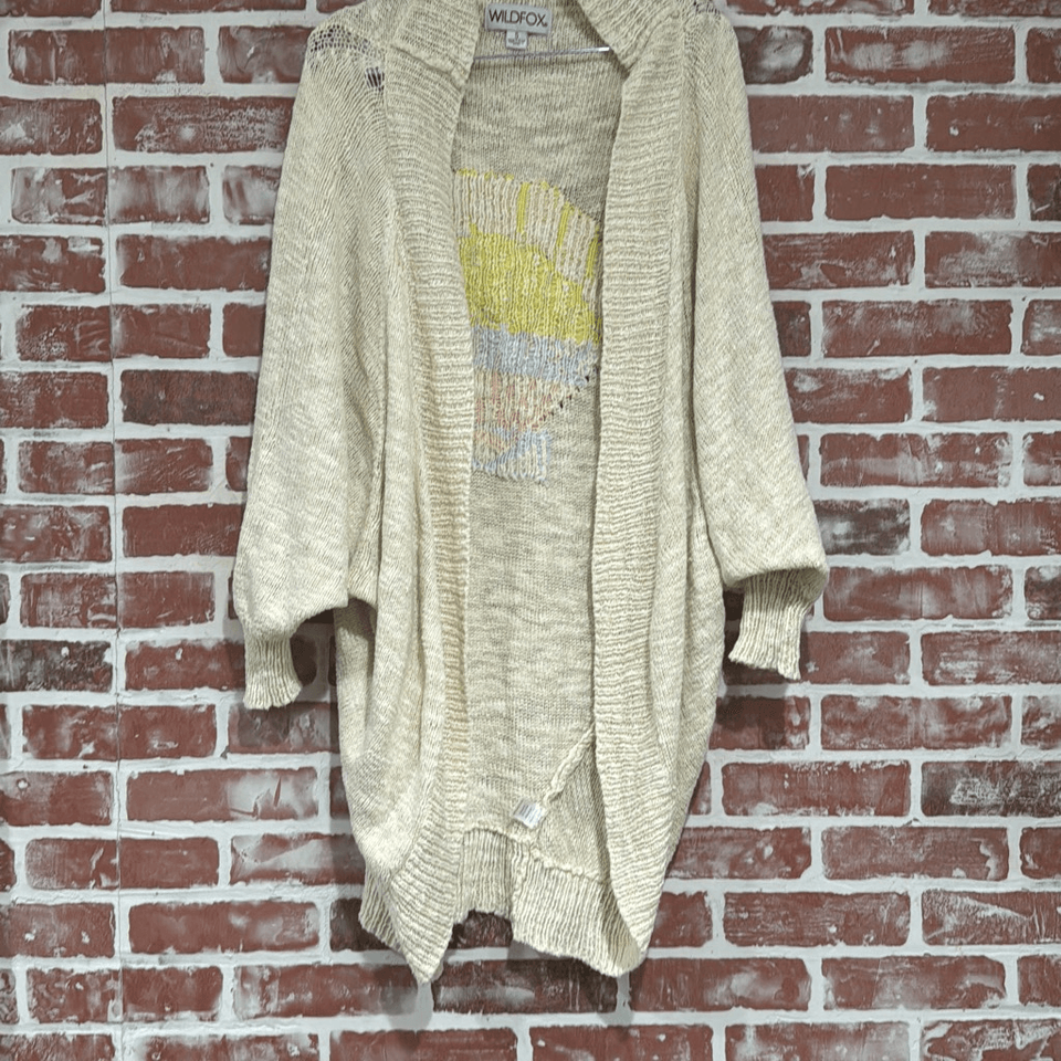 Wildfox Couture RARE Cream Pastel Seashell Cocoon Cardigan Sweater Size ...