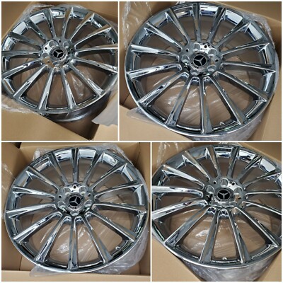 OEM 20" Mercedes AMG Chrome S550 Maybach S560 CL550 S63 Wheels Rims ...