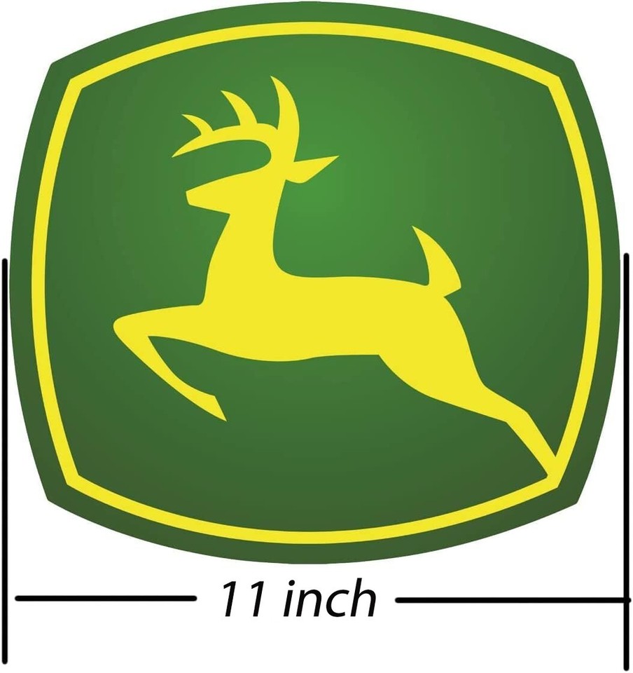 John Deere Vinyl Decal/Sticker 2pack Leaping Deere Equipment Logo 11 ...