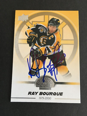 RAY BOURQUE #23 AUTOGRAPHED 2023/24 U.D. BOSTON BRUINS CENTENNIAL CARD ...