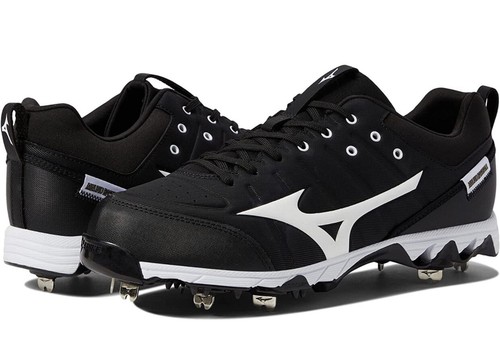 Mizuno Men's 9-Spike Ambition 2 Baseball Metal Cleats Black/White Size ...