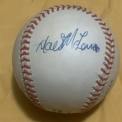 Mark McLemore California Angels signed autographed ROMLB baseball JSA ...