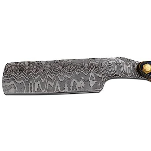 Damascus Steel Straight Razor Cut Throat Barber Shaving Razor Two Tone ...