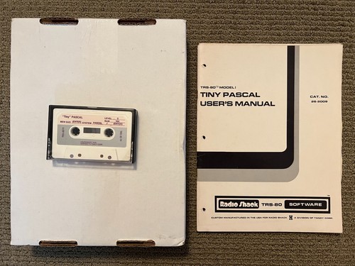 Tandy TRS-80 "Tiny" Pascal for Level II 16k/32k computers with cassette ...