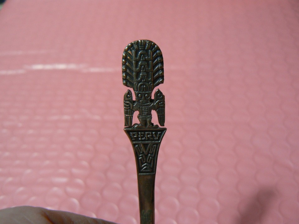 Vintage Ornate Sterling 9.25 Silver Peruvian Sugar/condiment Spoon - 4 ...