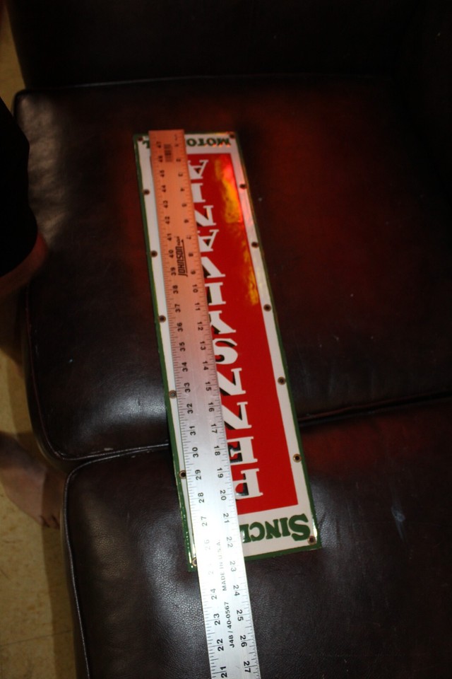 RARE SINCLAIR PENNSYLVANIA GAS SERVICE STATION DEALER PORCELAIN METAL ...