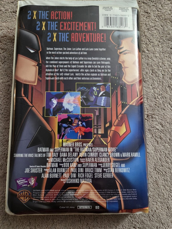 VHS The Batman Superman Movie Cleaning up The Planet One Villain at a ...