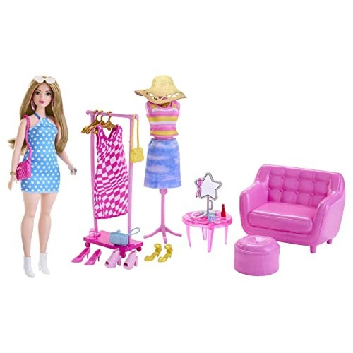 (TG. medium) Barbie - Set Moda Bambola e vestiti, include una Barbie ...