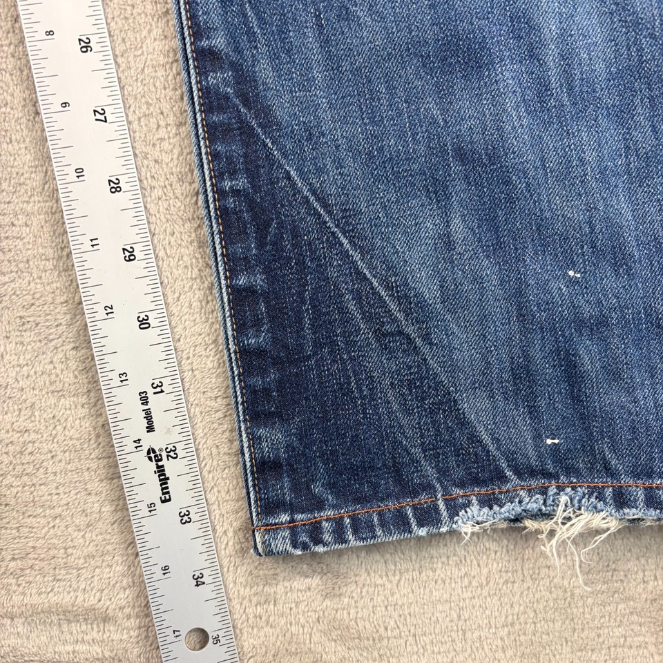 Vintage Earnest Sewn Selvedge Denim Jeans Men 36x34 Blue Distressed ...