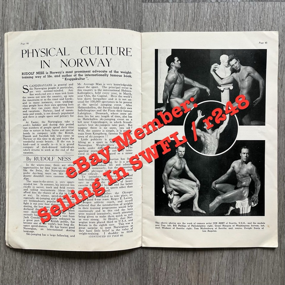 BODY CULTURE Magazine ALAN & GRACE STEPHAN + JOHN GRIMEK SEP 1949 VOL 1 NO 2 | eBay