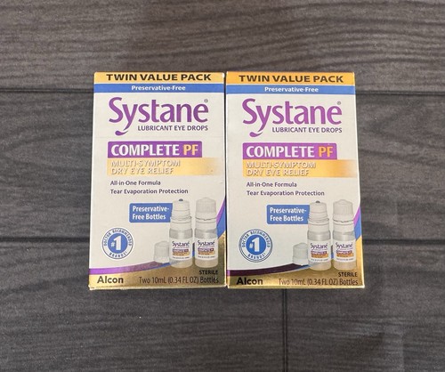 Systane Complete PF Lubricant Eye Drops, 4x 10mL (1/3 FL OZ) (PACK OF 4 ...
