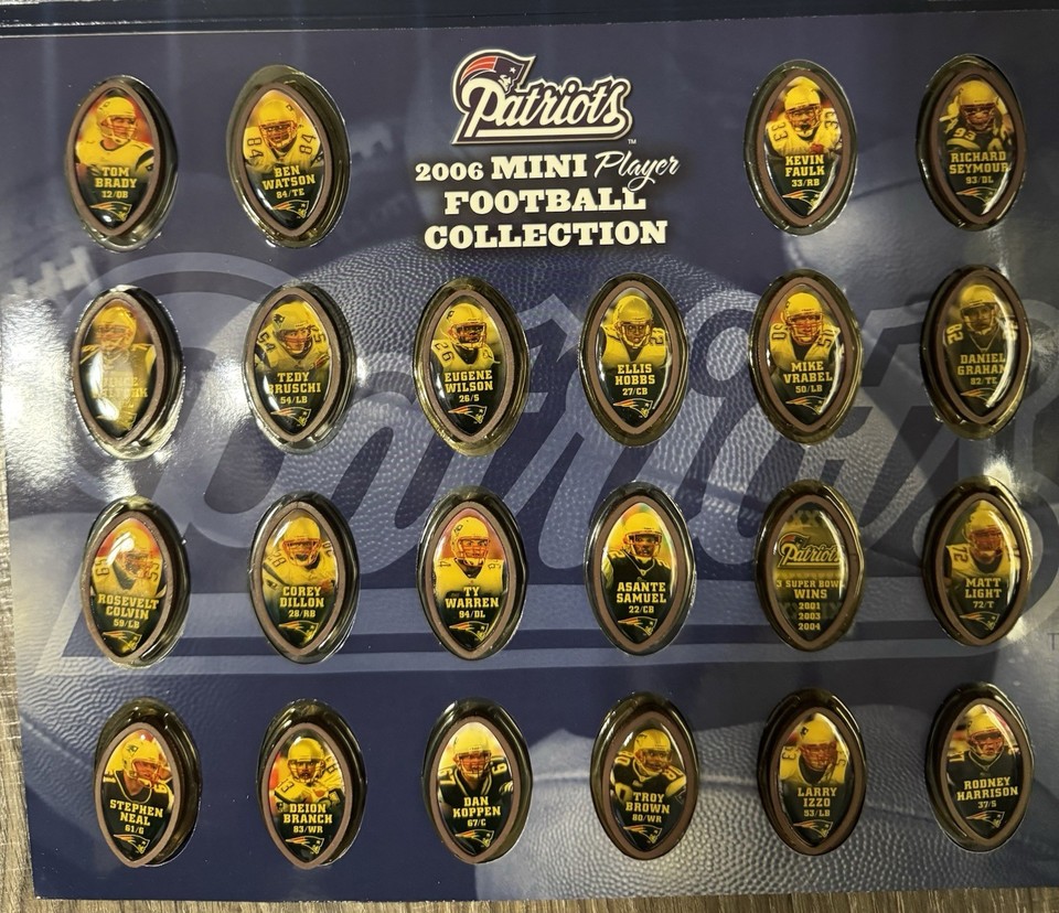 2006 New England Patriots Mini Helmet Football Collection Tom Brady ...