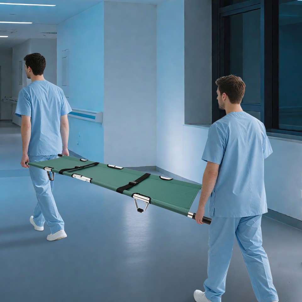 Medical Foldable Patient Transfer Stretcher Portable Rescue Stretcher ...