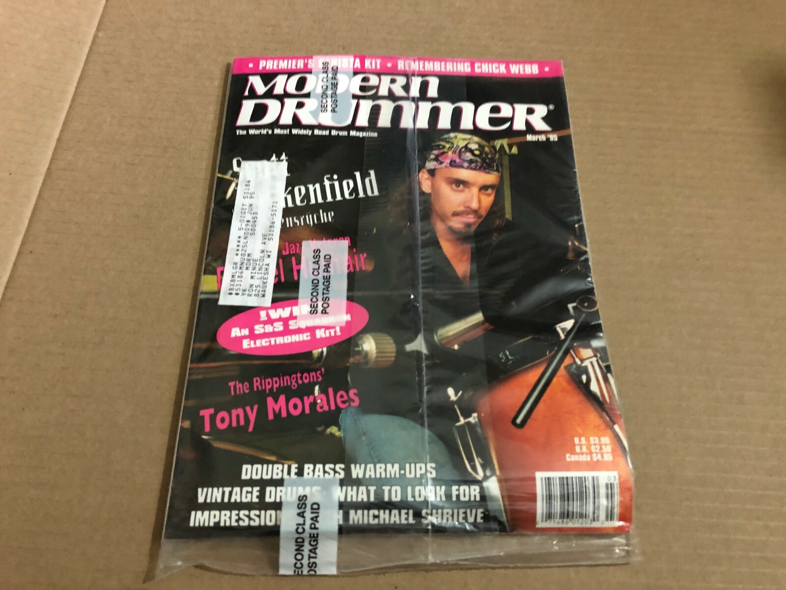 MARCH 1995 MODERN DRUMMER vintage music drum magazine SCOTT ROCKENFIELD ...