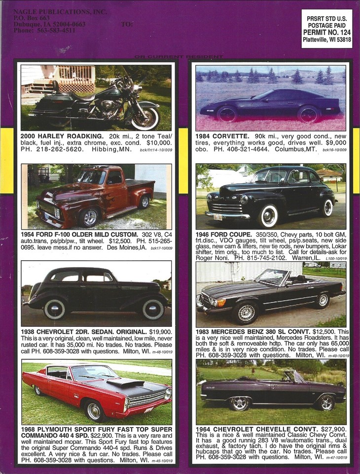 Wheeler Dealer Magazine Car Catalog AutoTrader October 2009 Nagle ...