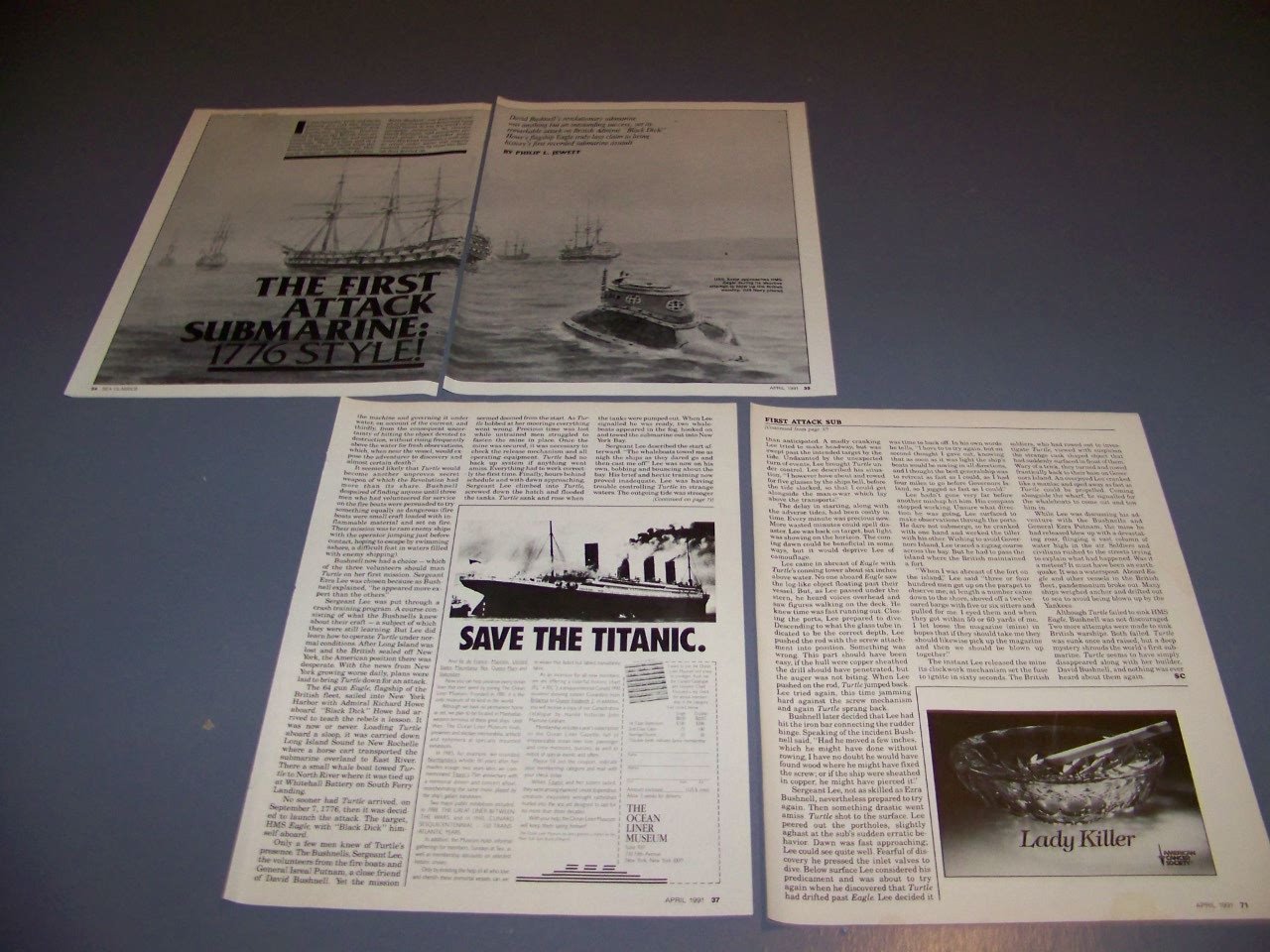 USS TURTLE SUBMARINE "FIRST ATTACK SUBS"...HISTORY/PHOTOS..RARE! (624R ...