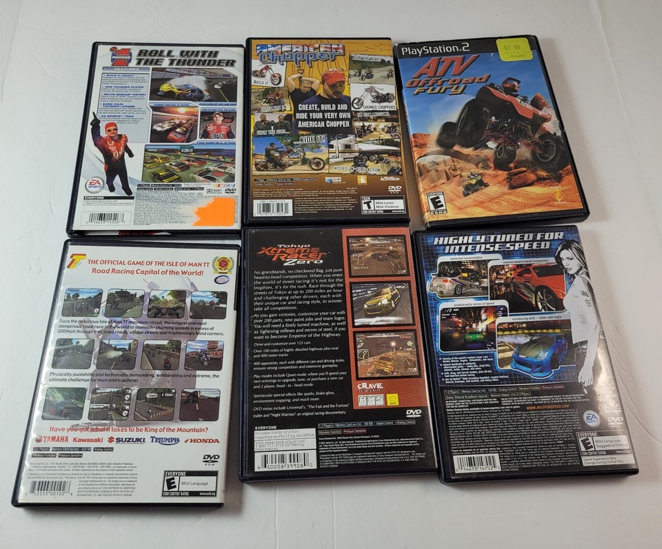 Lot of 6 Playstation 2 PS2 Racing Games COMPLETE - Tokyo Xtreme Racer ...