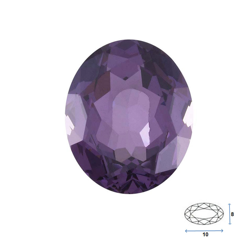 Oval Shape Amethyst CZ Faceted Gemstone Sized 10x8 mm | eBay