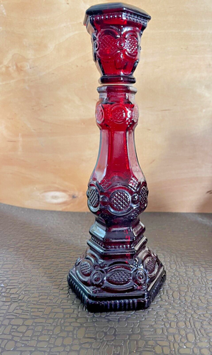 Avon Cape Cod Ruby Red Collection Candlestick 8.75" | eBay