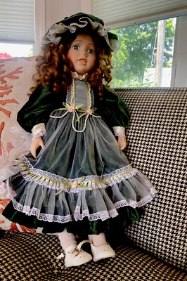 Vintage Beautiful Porcelain/Sewn Doll “18 Tall | eBay