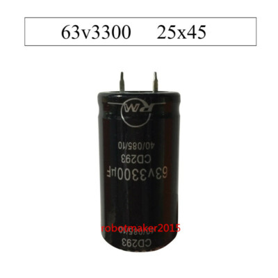 2Pins 3300uf 3300mfd 63V 30*30 25*45 Electrolytic Capacitor CD296 ...