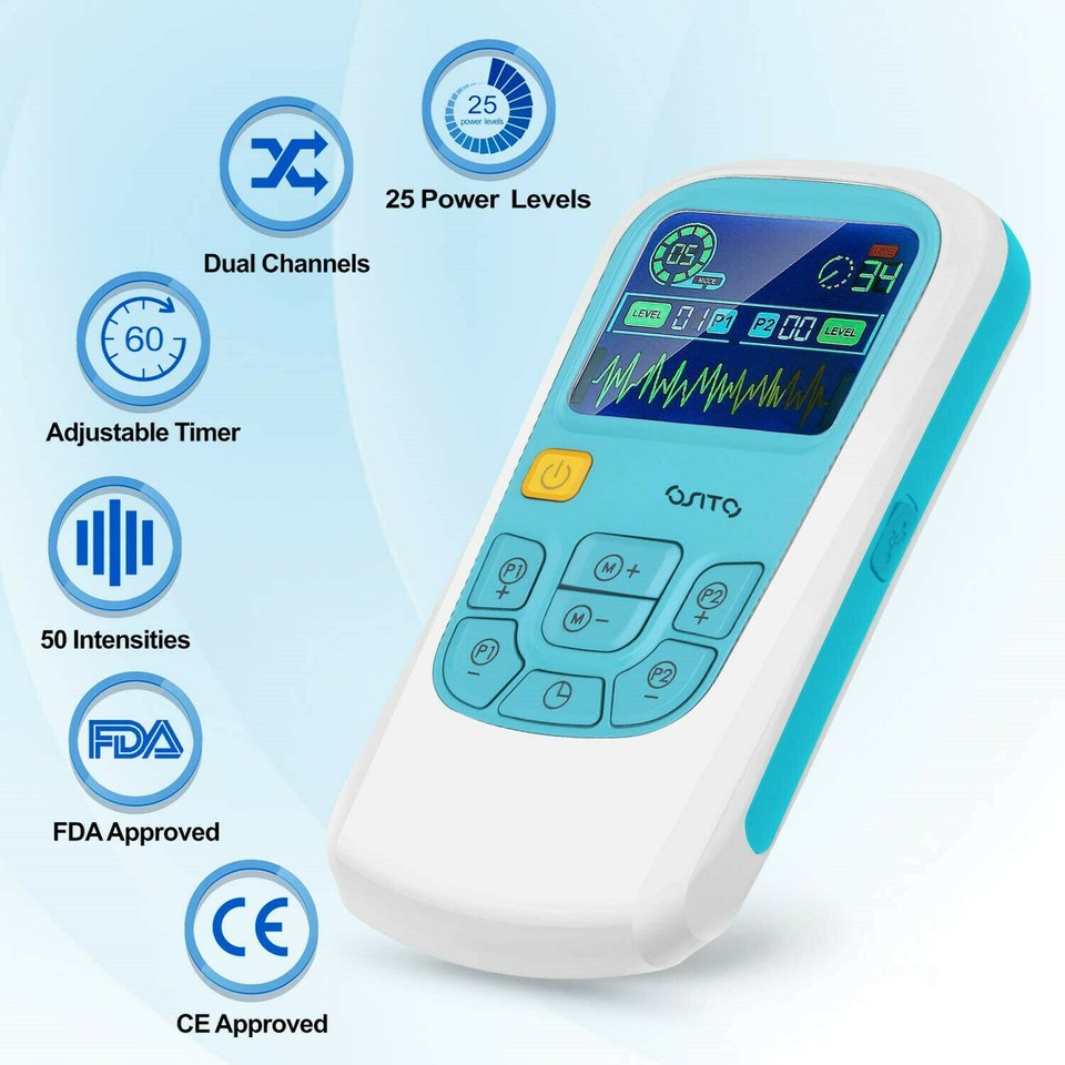 TENS Unit Muscle Stimulator Machine Pulse Massager Therapy Pain Relief ...