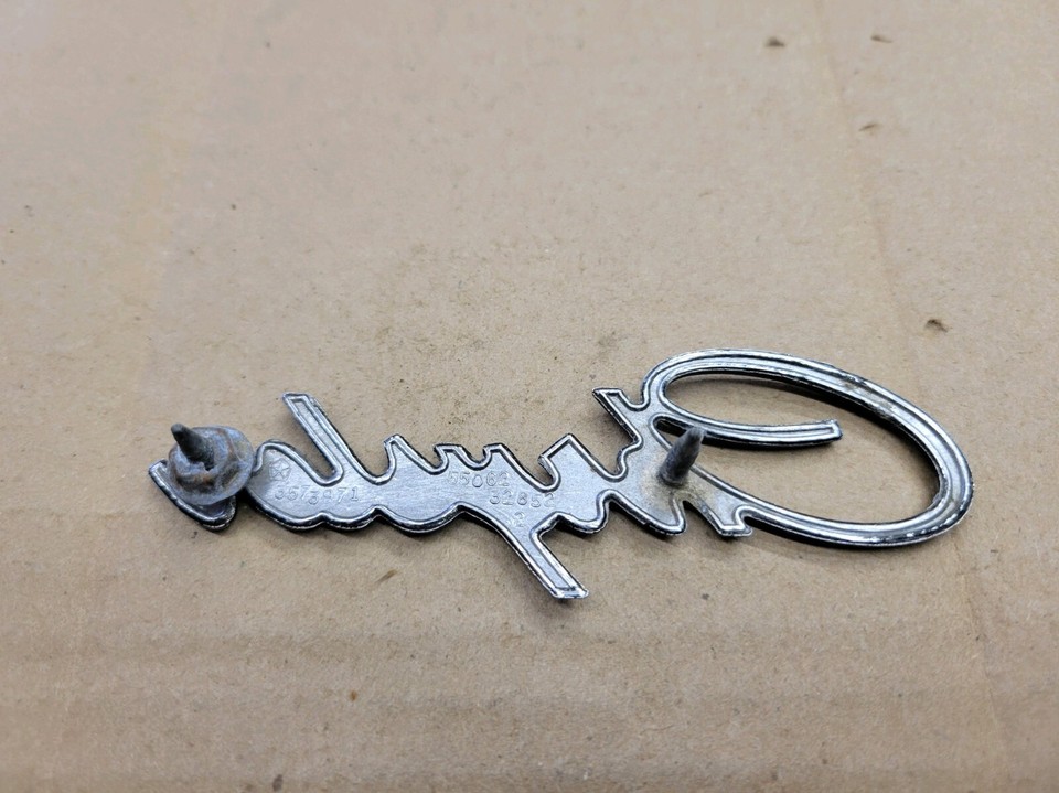 Chrysler OEM 1972 1973 Newport New Yorker 4 3/8 Script Emblem Badge ...