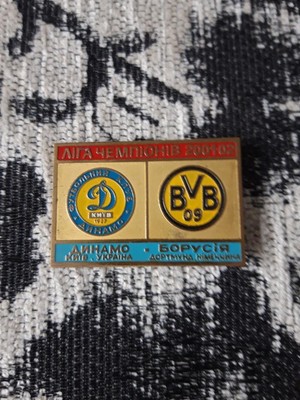 football pin badge Dynamo Kyiv - Borussia Dortmund Germany 2001-2002 ...