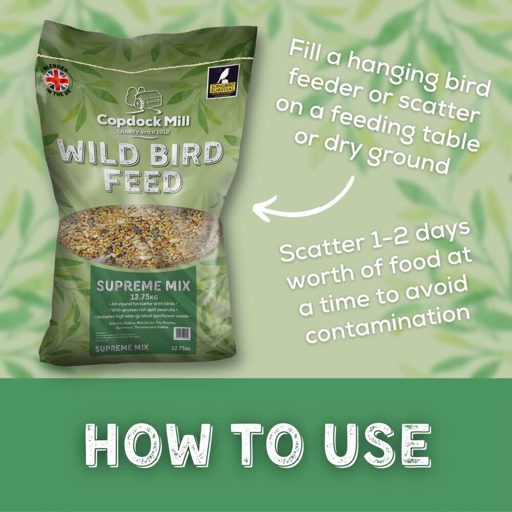 Copdock Mill Bird Feed Supreme Mix Natural Wild Bird Feed All Seasons ...