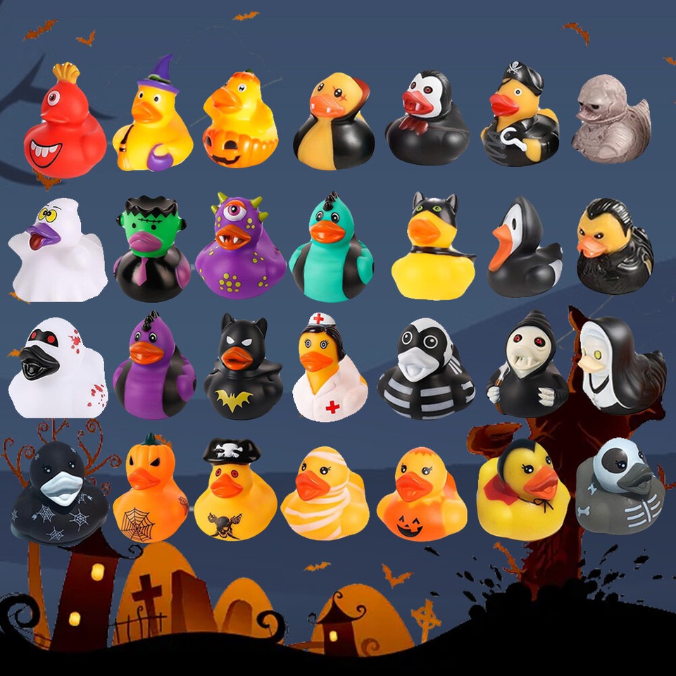 12 Pcs Halloween Ducks Novelty Rubber Duck Toys for Kids Halloween ...