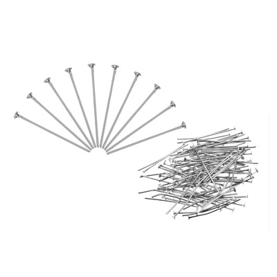 200Pcs Flat Head Pins for Jewelry Making 70mm Brass 20 Gauge Platinum ...