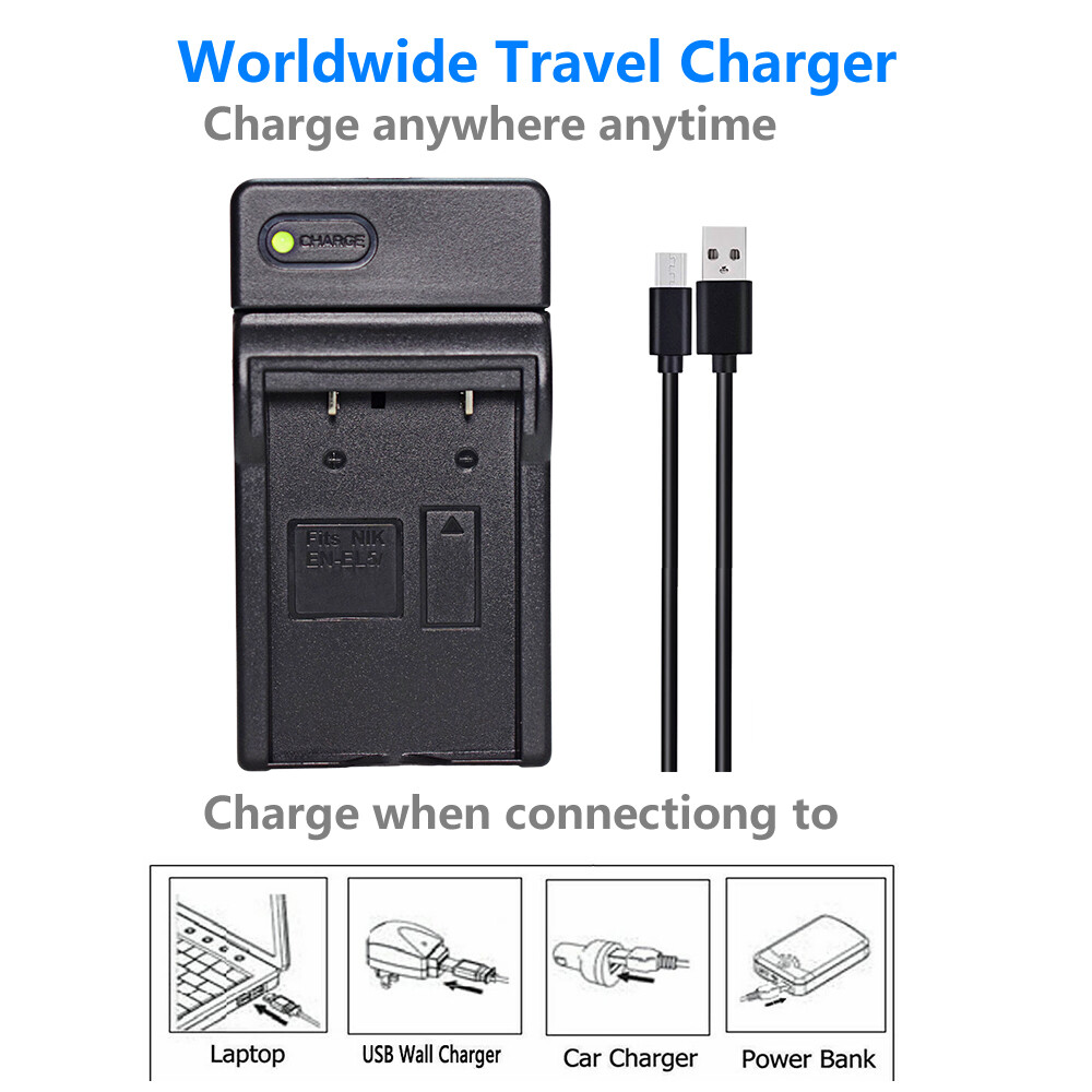 Slim USB Battery Charger for Nikon EN-EL5 ENEL5 CP1 Nikon MH-61 MH61 ...