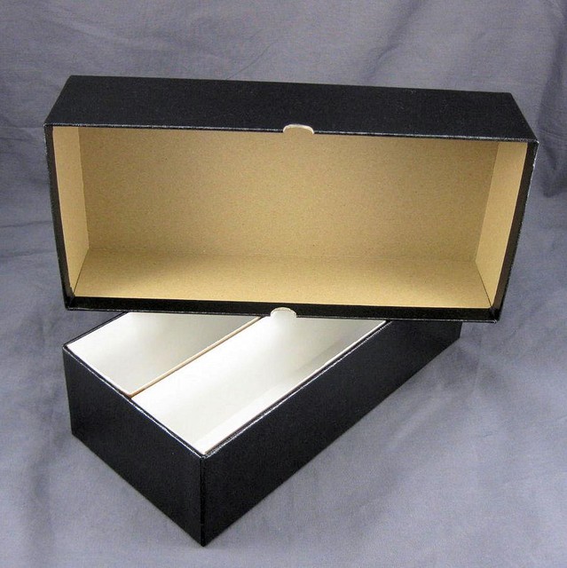 2 Black Double Row Cardboard Coin Slab Storage Boxes for NGC PCGS ...