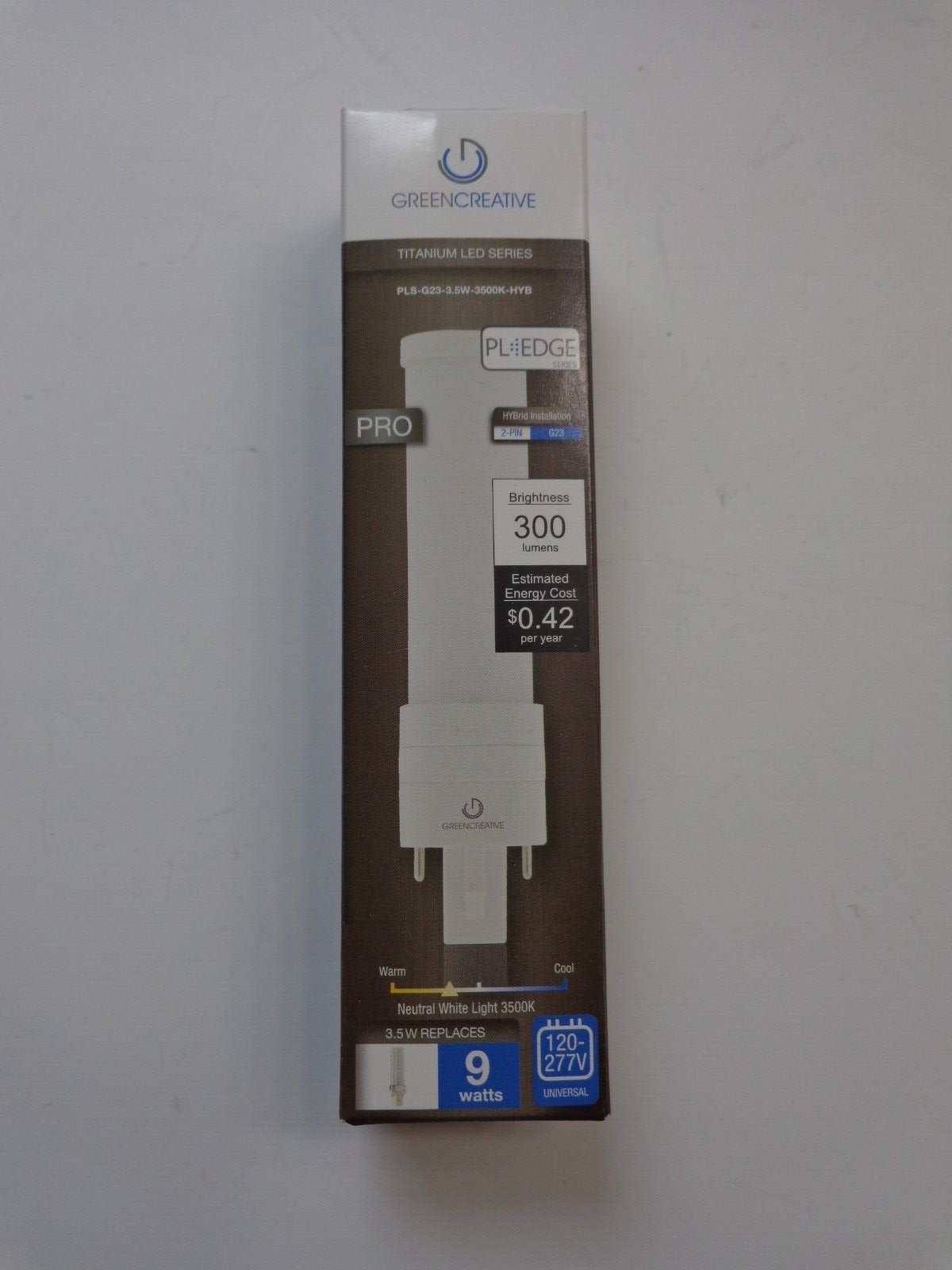 Green Creative 57814 3.5PLS/HYB/G23 Neutral White 3500K 9W=3.5W 300 ...