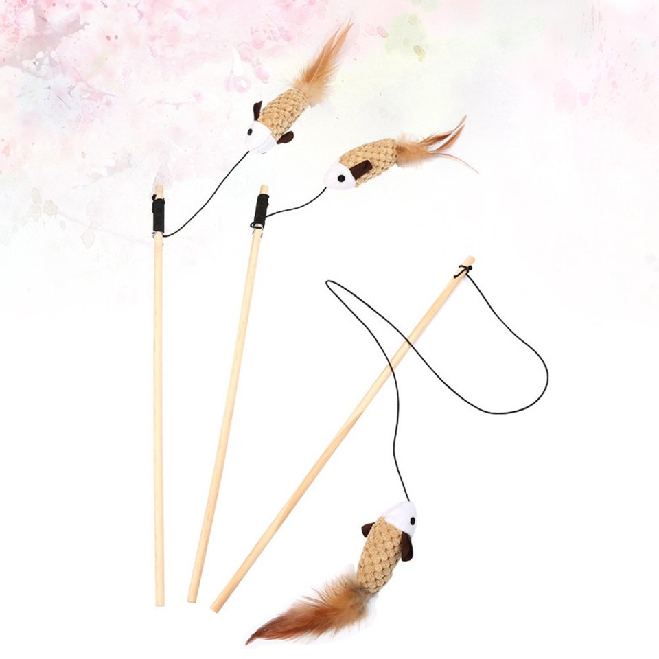 3pcs Cat Plush Fish Toy Funny Rope Fish Interactive Toy for Pet Animal ...